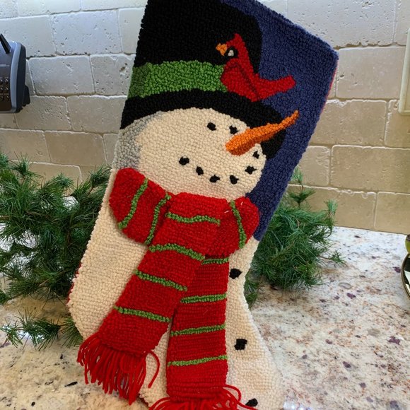 Holiday | Snowman Hooked Stocking | Poshmark